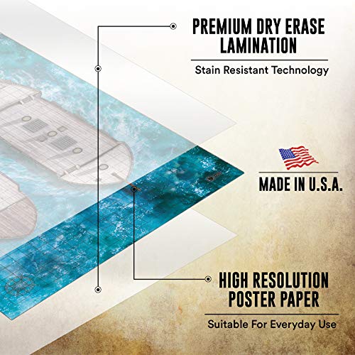 Buy Battle Grid Game Mat - 3 Pack Double Sided- Portable Tabletop Role ...