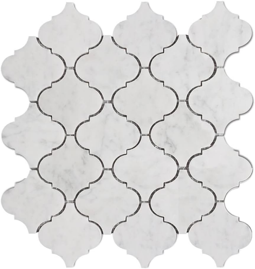 Bianco Arabesque 6mm Ceramic Mosaic Tile - Amazon.com