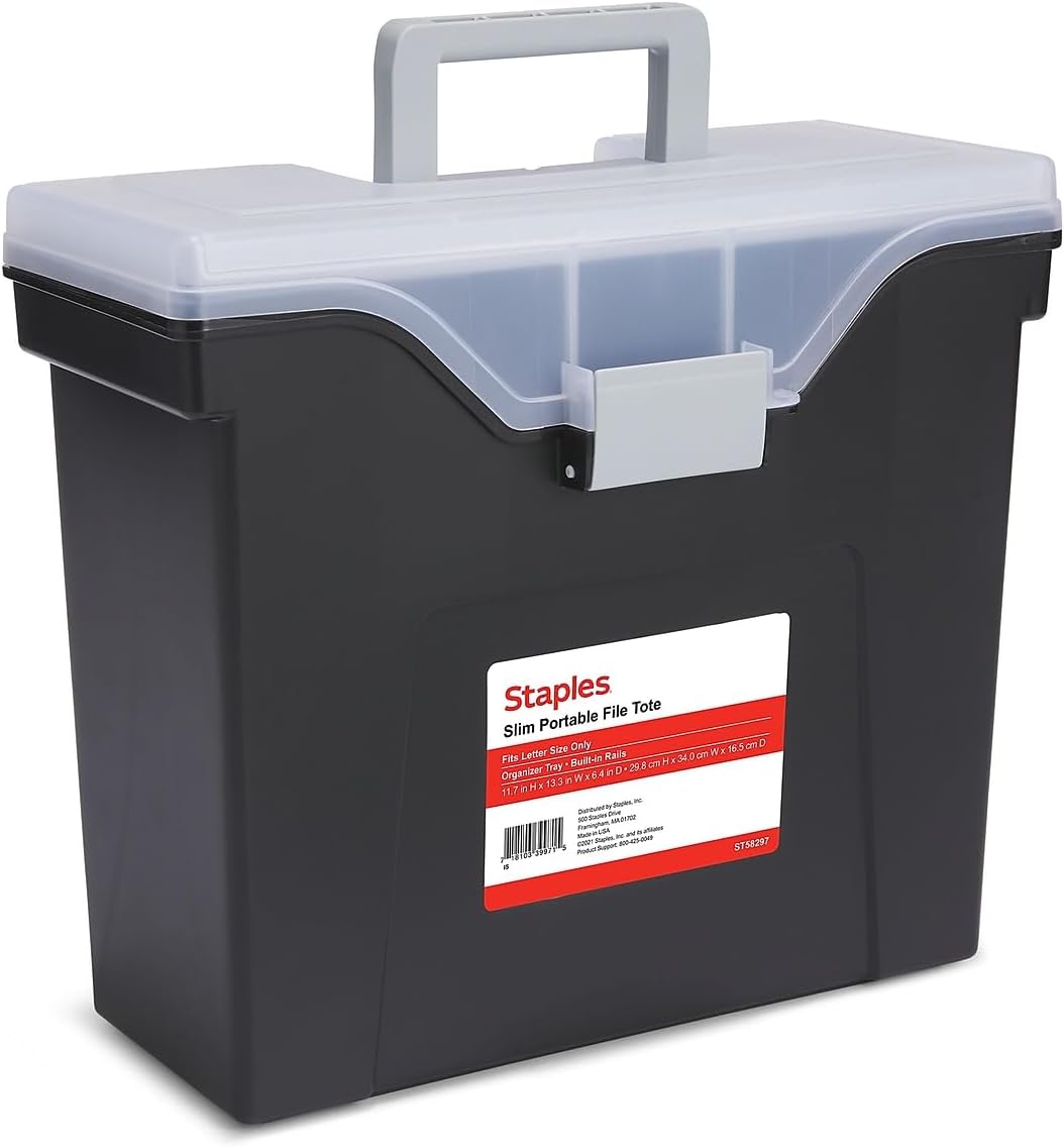 Amazon.com: Office Depot Large Mobile File Box, Letter Size, 11 5/8in.H ...
