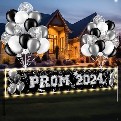 Amazon.com: 36 Pcs Graduation Prom Banner Decorations for Party 2024 ...