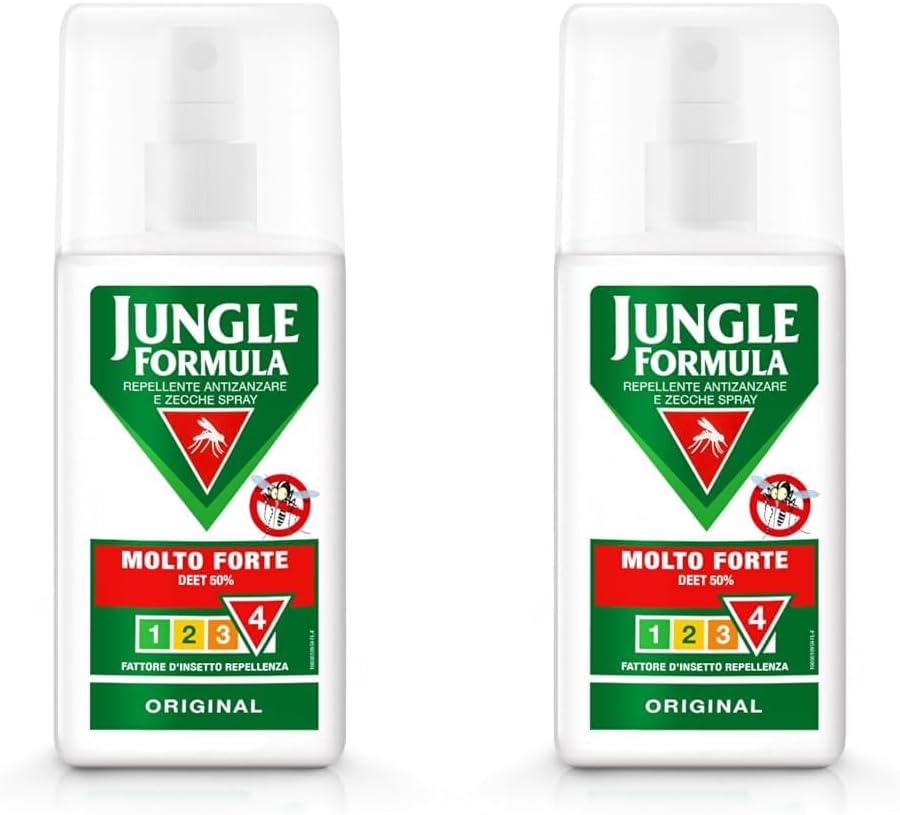 JUNGLE FORMULA Molto Forte Spray Antizanzare - Repellente Per Insetti ...
