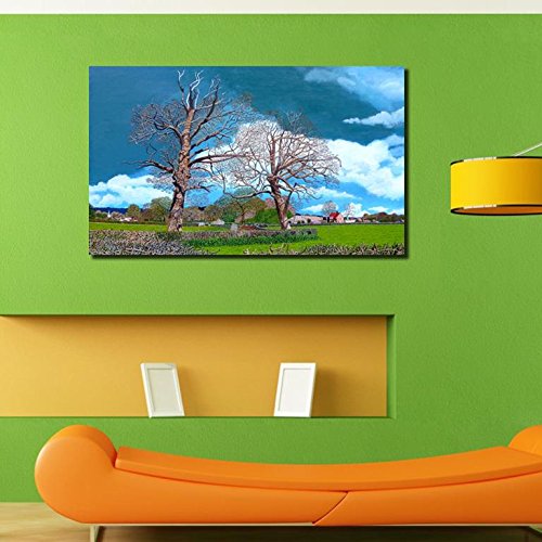 999STORE unframed Printed Village Canvas Painting for Living Room ...