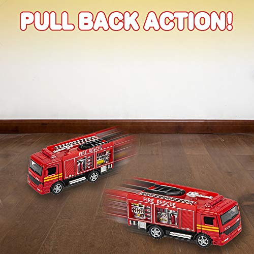 Snapklik.com : ArtCreativity 5 Inch Diecast Fire Engine Rescue Trucks ...