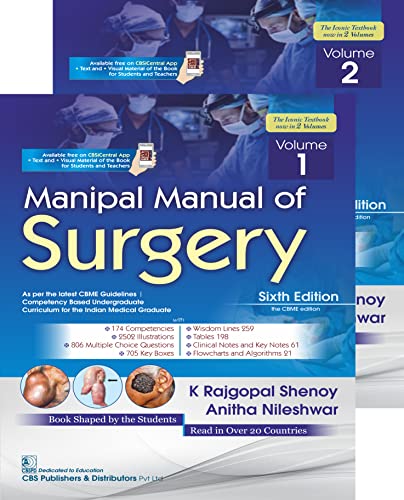 Manipal Manual of Surgery Vol. 1, 2 eBook : Shenoy, K. Rajgopal ...