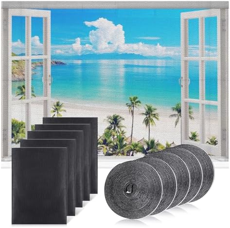 5 Pack Window Fly Screen, DIY Mosquito Net Window 130*150cm, Self ...