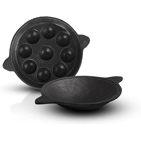 Buy The Indus Valley Pre-Seasoned Cast Iron Paniyaram Pan | Appam Maker ...