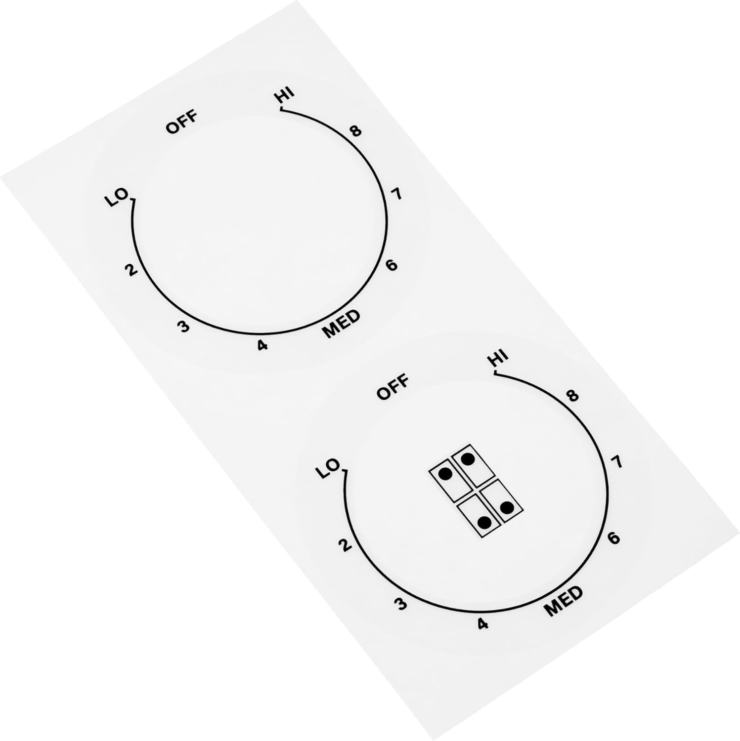 Amazon.com: HALLMERS 2 Dials Cooktop Lo-Med-Hi Counter-Clockwise Decal ...