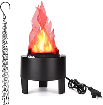 Waremew LED Artificial Flame Light 3W Hanging 3D Simulated Flame Effect ...