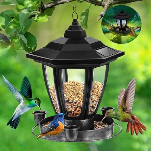 Iron Owl Bird Feeder, Hummingbird Feeder Garden Bird House, Gifts for ...