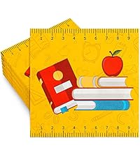 Amazon.com: Whaline 80 Pack Back to School Paper Napkin 6.5 x 6.5 Inch ...