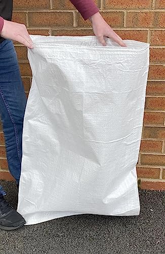 20 Heavy duty Garden Waste bags Woven Sacks Polypropylene PP Strong ...