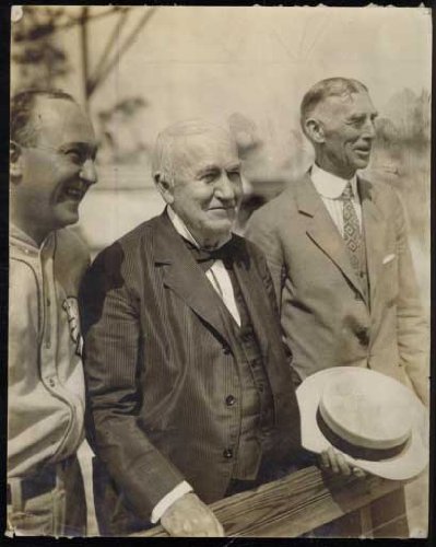 Ty Cobb, Thomas Edison, Connie Mack Original 8"x10" Photo: Philadelphia ...