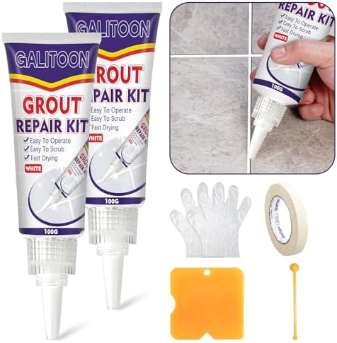 PentaUSA Tile Grout Repair Kit - White Grout Filler, Triple Protection ...