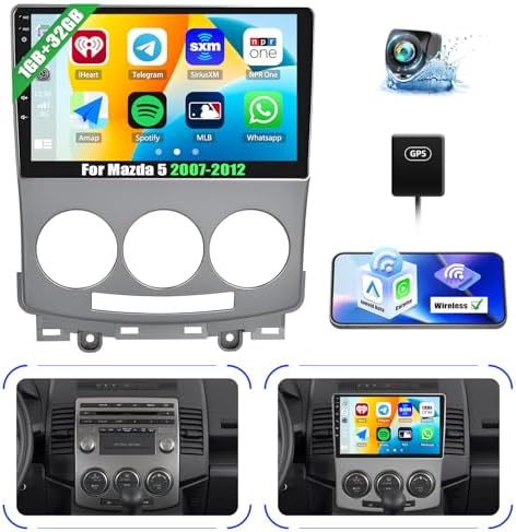 Amazon.com: Android 13 Car Stereo for Mazda 5 2007-2012 with Wireless ...