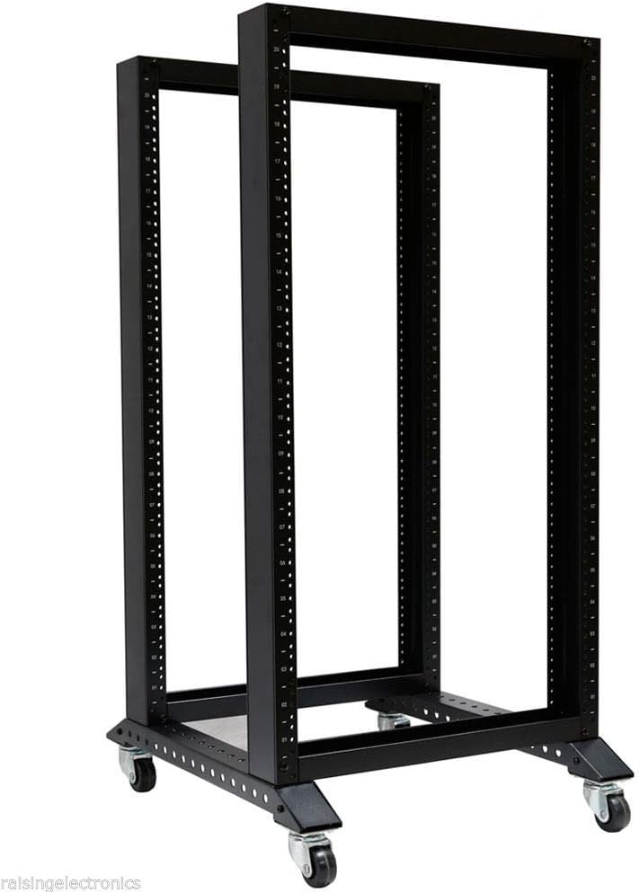 Amazon.com: Rising Electronics Open Rack 15U 20U 28U 32U 42U 4 Post ...