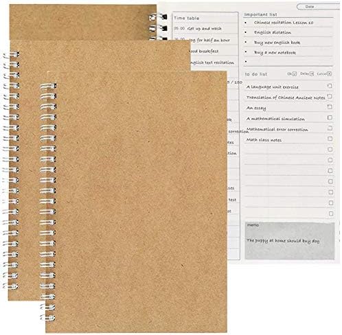 Time Management Manual Daily Planner Notepad, to Do List Pad Brown ...