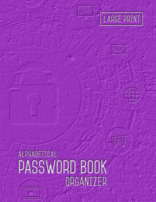 Password Book Organizer Alphabetical: 8.5 x 11 Password Notebook with ...