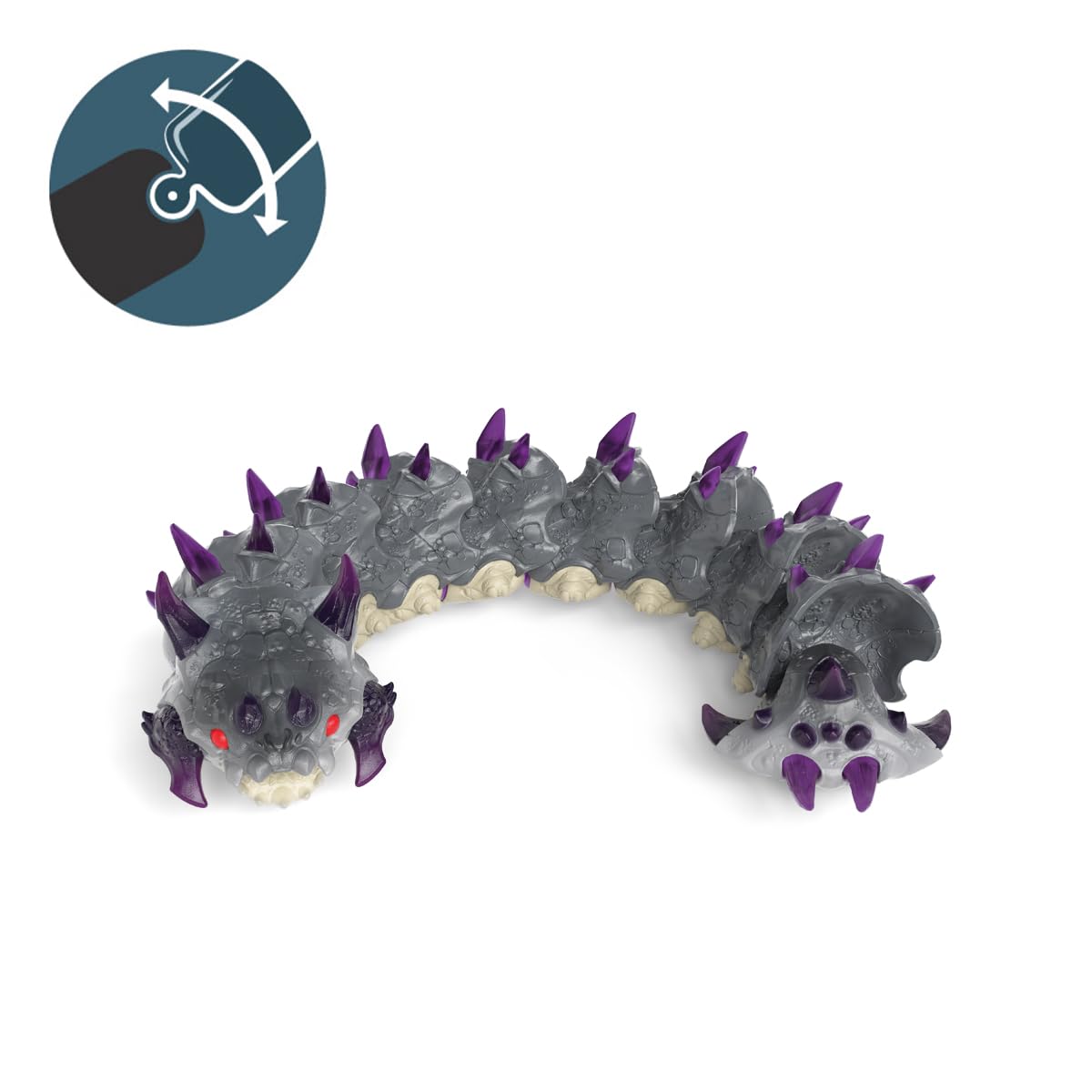 Snapklik.com : Eldrador Creatures - Big, 10" Shadow Worm Cool Movable ...