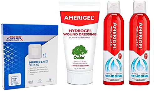 Amazon.com : AMERIGEL Total First Aid Bundle - Large - Hydrogel Wound ...