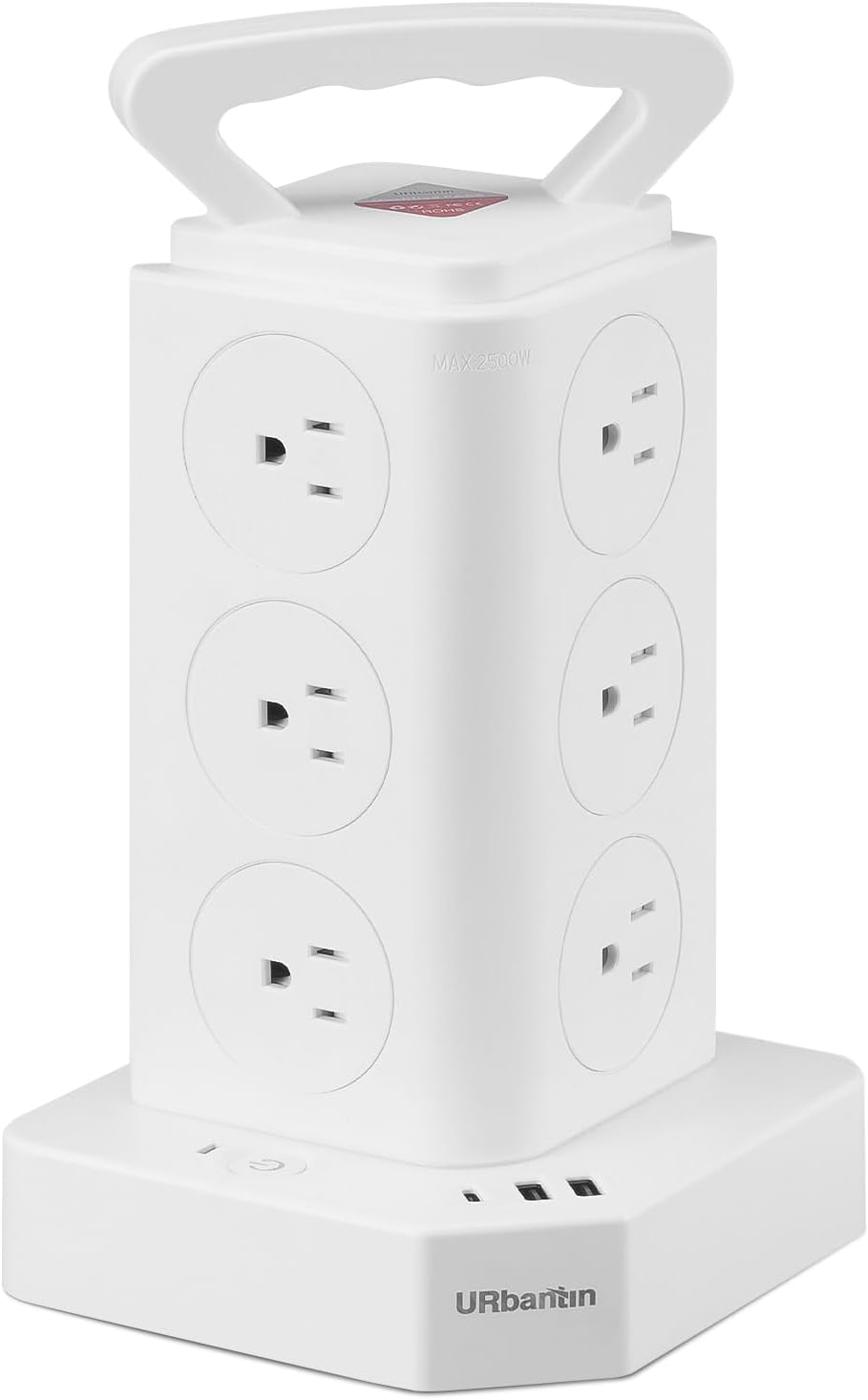 YOMYM Multicontacto Pared, Multicontacto de Torre con 12 Salidas + 2USB ...
