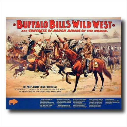 Amazon.com: Cowboy Buffalo Bill Vintage Poster Ad Western Rodeo Wall ...