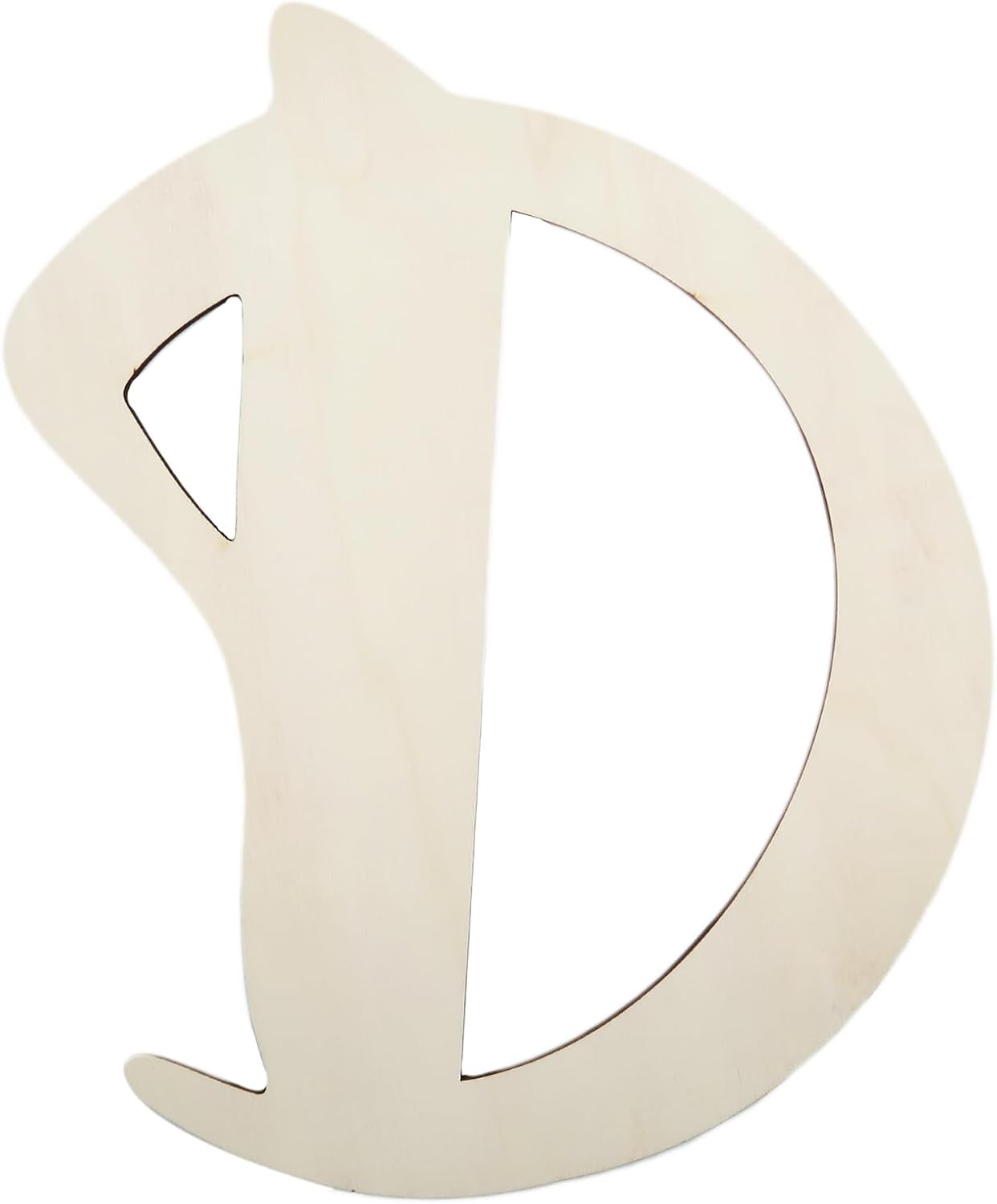 Amazon.com: 12 Inch Unfinished Wooden Letter D, Large Wood Letters for ...