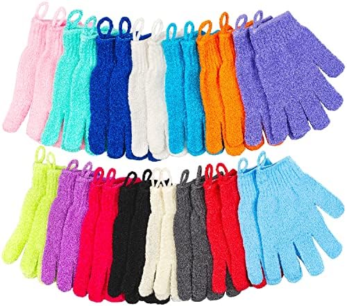 Amazon.com : 30 Pcs Exfoliating Gloves for Shower, 15 Colors Body ...