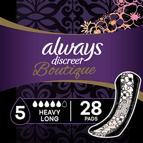 Always Discreet Boutique Incontinence Pads, Size 5, Heavy Absorption ...