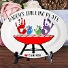 Amazon.com | Personalized Handprint Grilling Plate, Custom Father Day ...