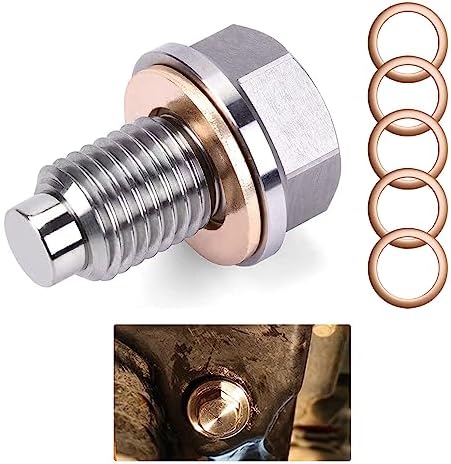 Amazon.com: Kewucn Magnetic Oil Drain Plug, M12×1.75 Stainless Steel ...