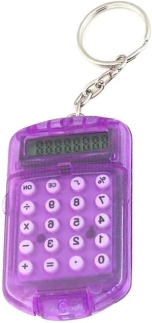 Amazon.com : Purple 8Digits Pocket Mini Electronic Calculator Keychain ...