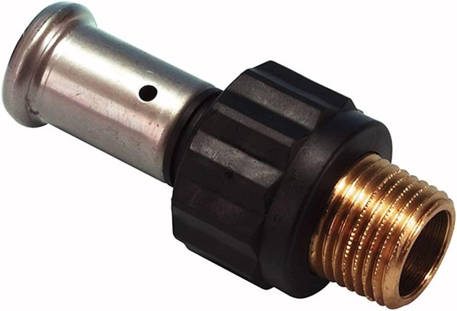 Henco Standard Press Fitting PVDF Transition 20 x 1/2 Inch External ...