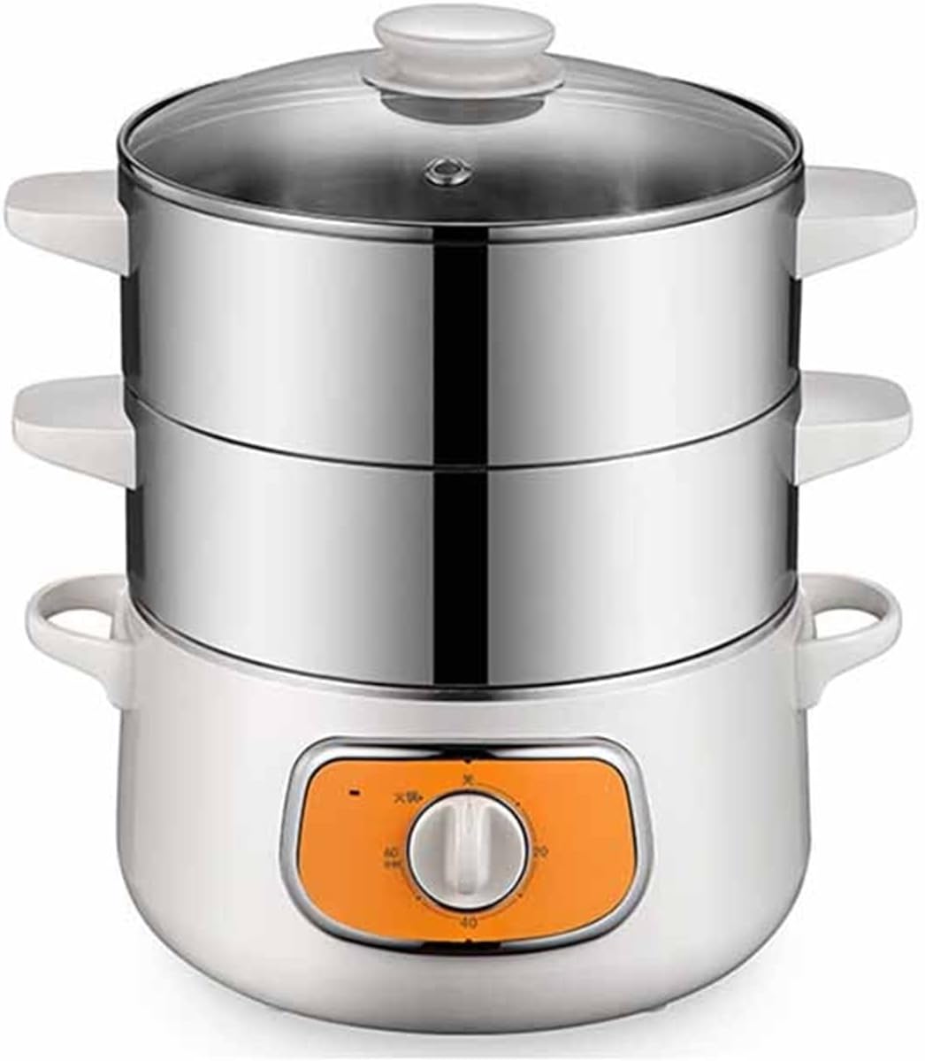 Amazon.com: Electric Food Steamer, Vegetable Double Tiered Stackable ...