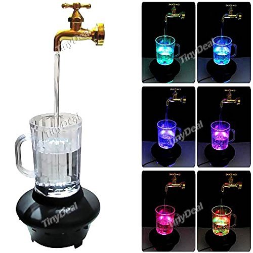 Tiny Deal Magic Fountain Faucet Mug with Colour-Change LED Night Light ...