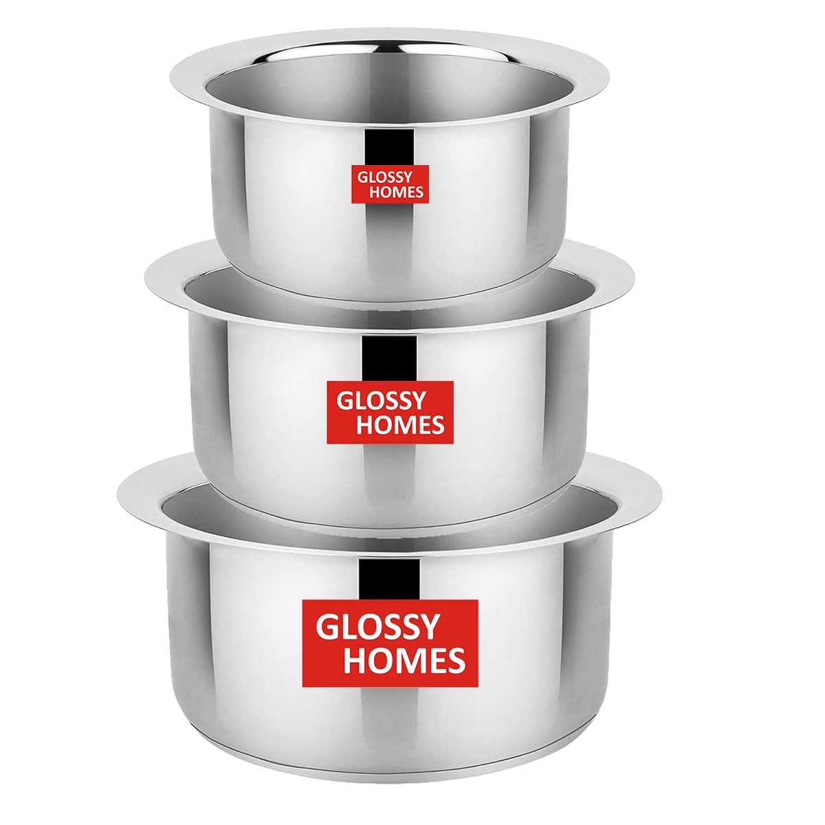 Buy GLOSSY HOMES Stainless Steel Capsule Bottom Induction Milk Tope ...