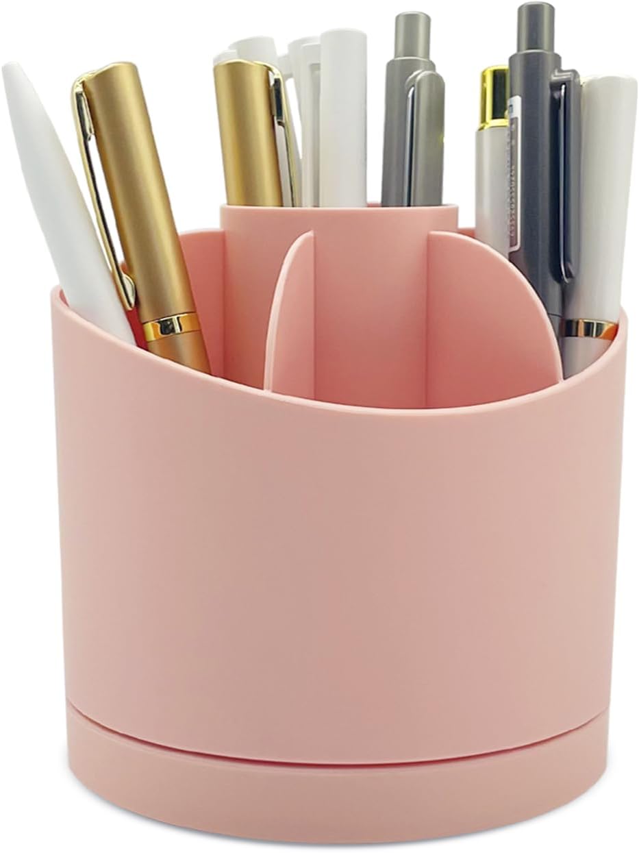 Amazon.com: Lebenrich Spinning Pen Holder for Desk, Cute Pencil Cup ...