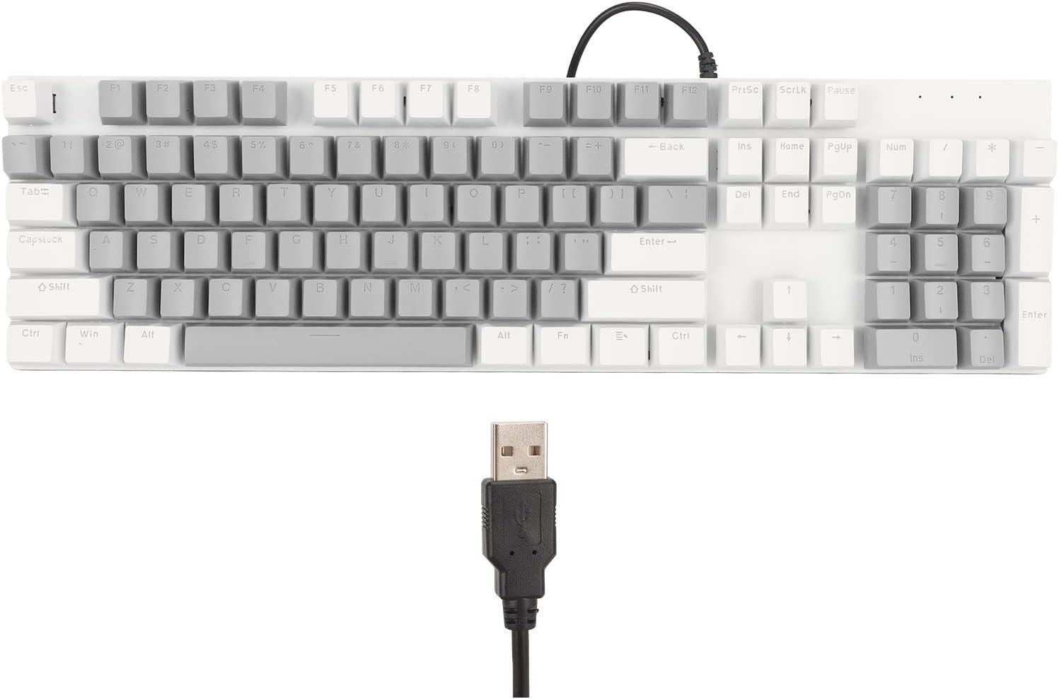 RGB Backlit 104 Keys Mechanical Gaming Keyboard, USB Wired Computer ...