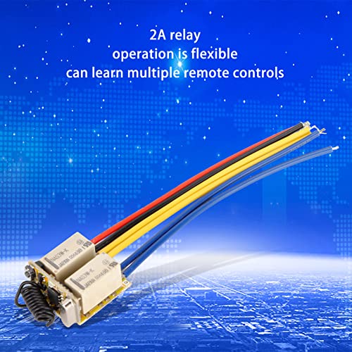 Mini RF 2CH Relay Switch, DC3.712V 2CH 433Mhz RF Wireless Relay Remote ...