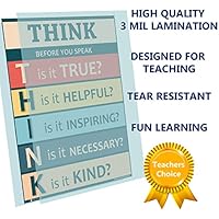 Amazon.com : Think before you speak LAMINATED motivational chart ...