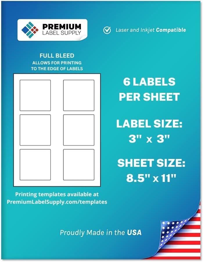 Amazon.com : Avery Printable Shipping Labels with Sure Feed, 3" x 3.75 ...