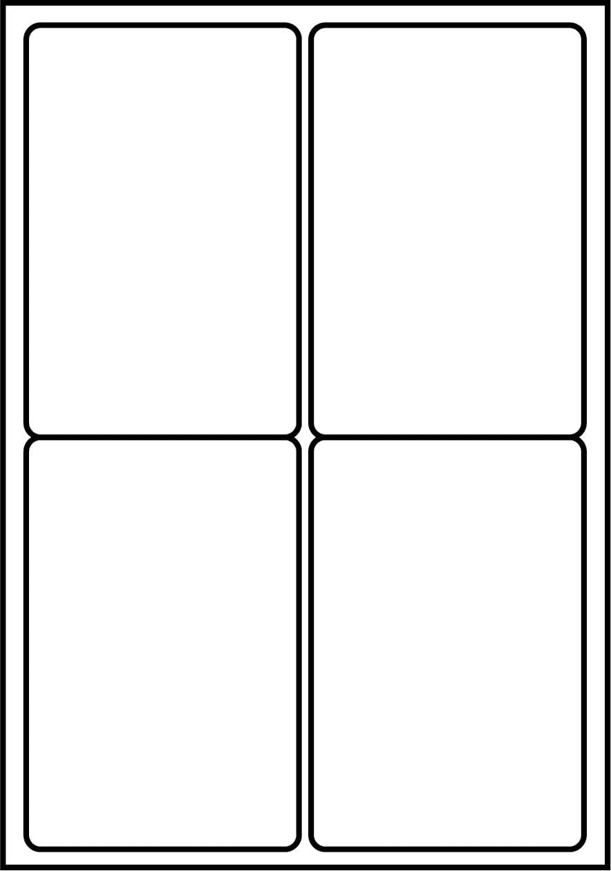 SmithPackaging A4 Self Adhesive Address Labels, 4 Label Per Sheet, 100 ...