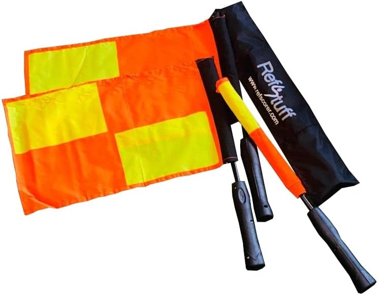 RefStuff Football Referee PRO Flags (Pair) Assistant Referee Linesman ...