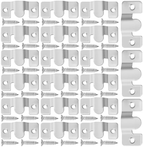 30 Pcs Flush Mount Bracket, Interlocking Photo Frame Hook, Stainless ...