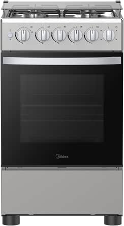 Midea 50x55cm Freestanding Cooker, Full Gas Cooking Range with 4 ...