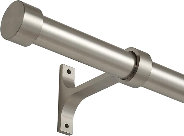 Amazon.com: Lwiiom Brushed Nickel Curtain Rods for Windows 28 to 48 ...
