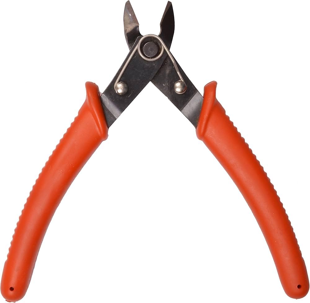 Heavy Duty Nipper Cutter-0.12 Micro Shear (150 mm Red) Nipper Alloy ...