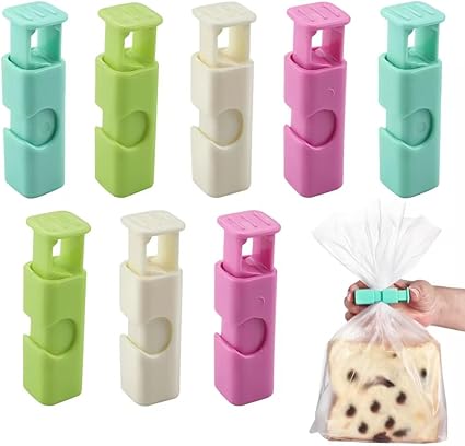 Glanzend Bread Bag Clips, 8 Pieces Bag Clips, Chip Clip, Reusable ...