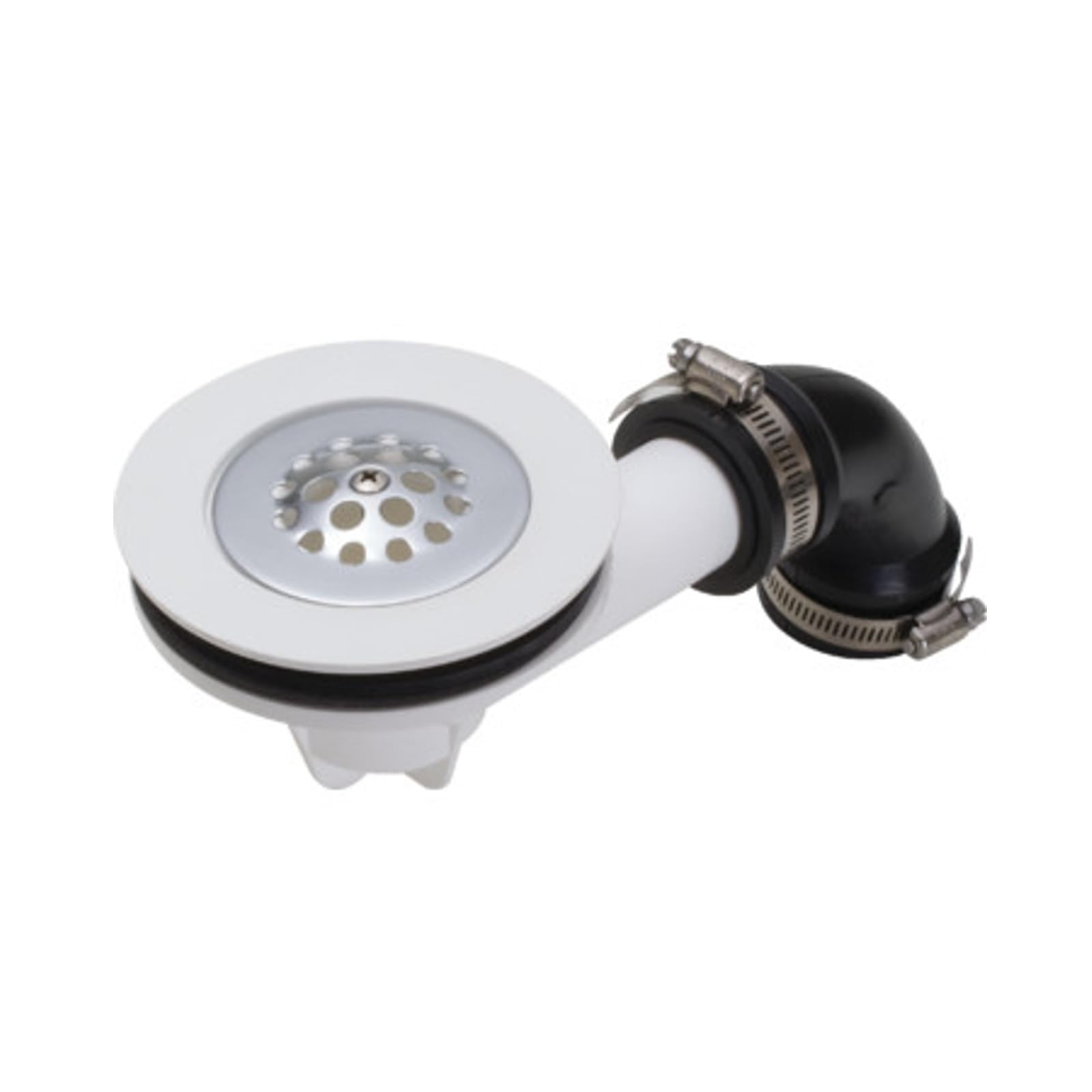 Amazon.com: Mustee Shower Floor Drain Kit 60.300A White 1-1/2" Pipe ...