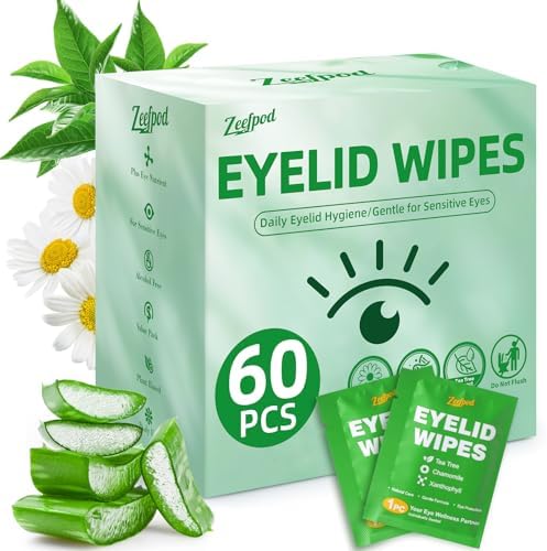 Amazon.com: 60PCS Tea Tree Oil Eyelid Wipes – Individually Wrapped Eye ...