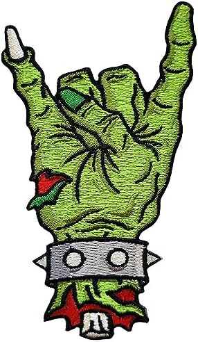 Amazon.com: Pinsanity Zombie Rock Hand Iron-On Embroidered Patch